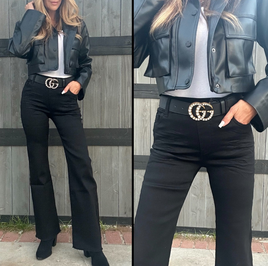 Flog -Amanda Wide Leg Pants - Black – CAMI